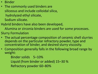 C 8 - investment casting | PPTX
