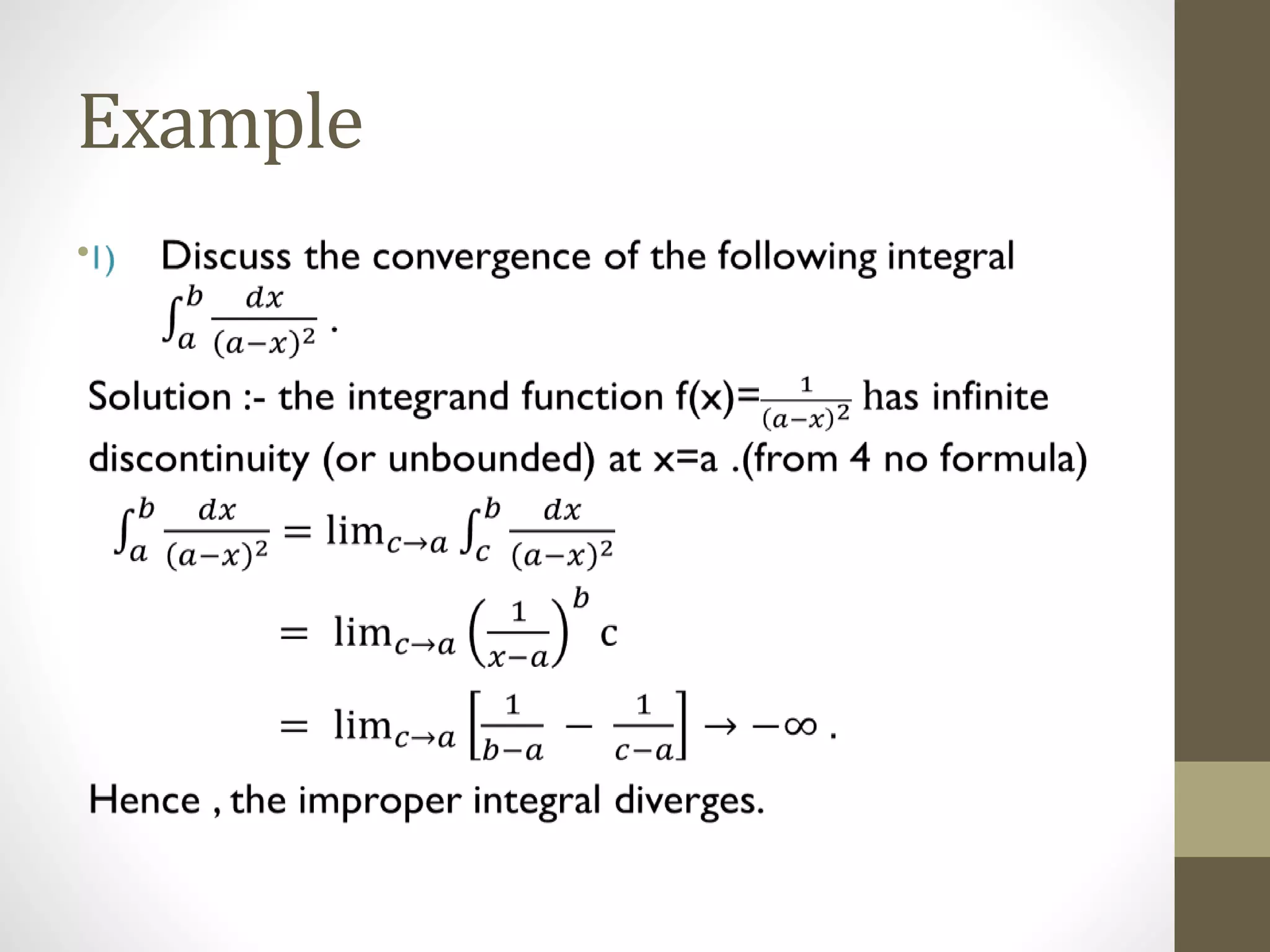 improper integrals | PPTX