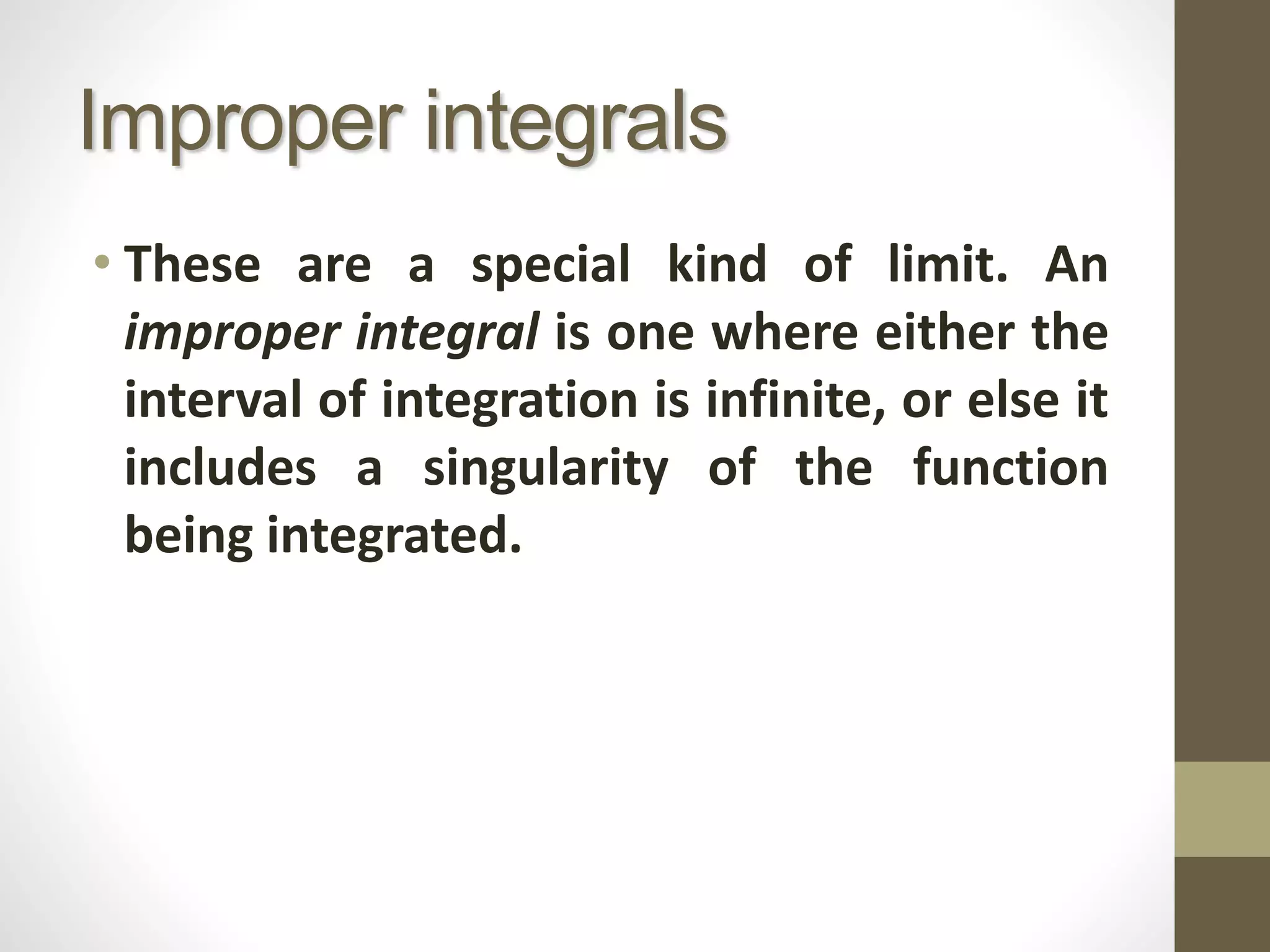 improper integrals | PPTX
