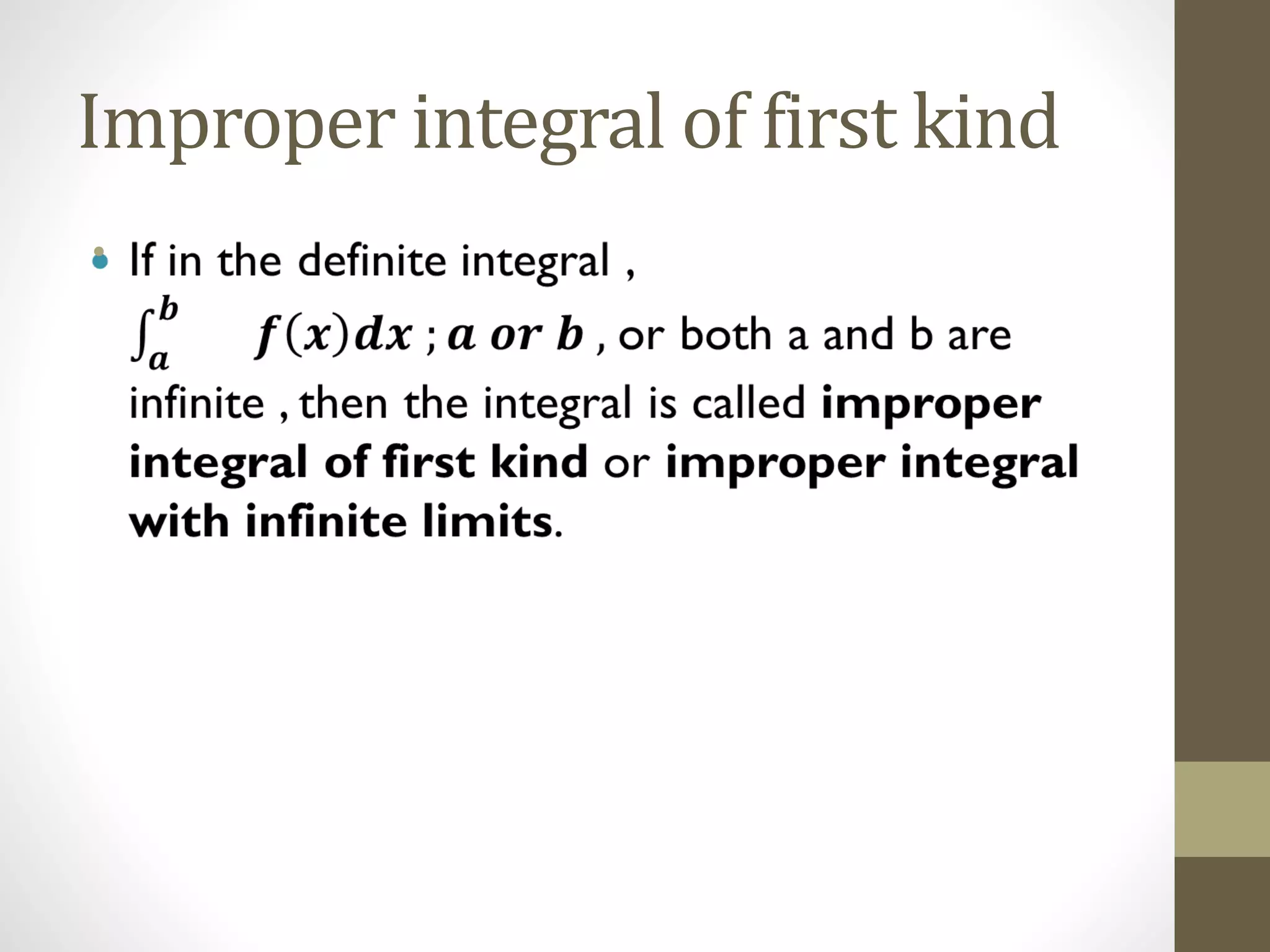 improper integrals | PPTX