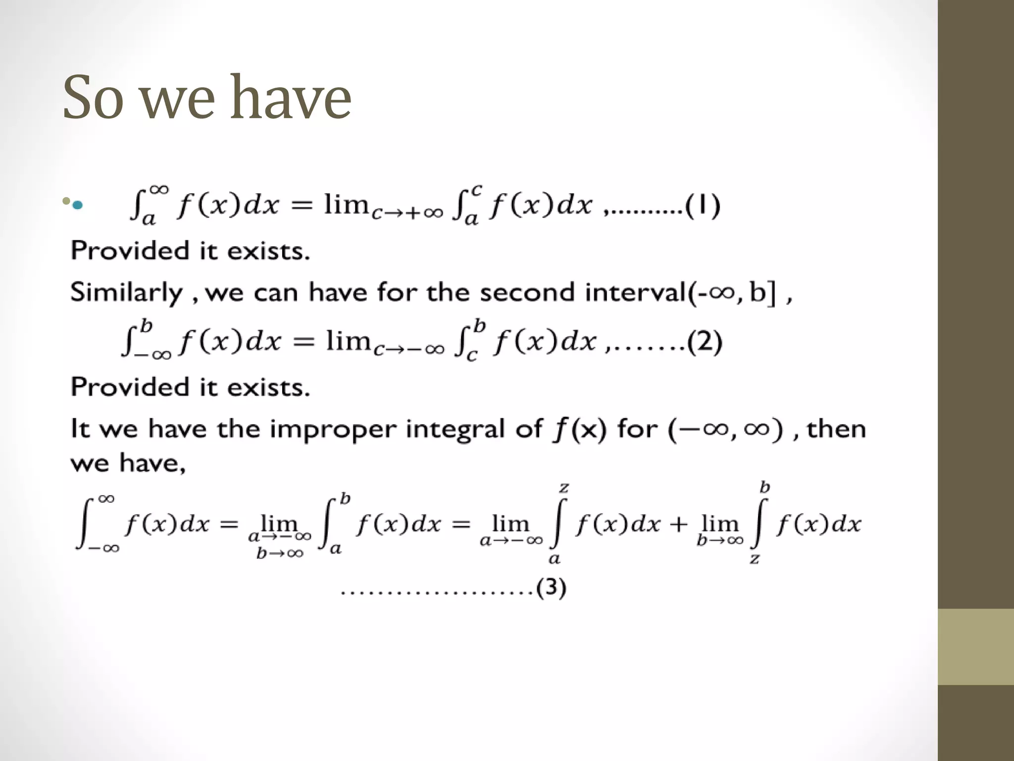 improper integrals | PPTX