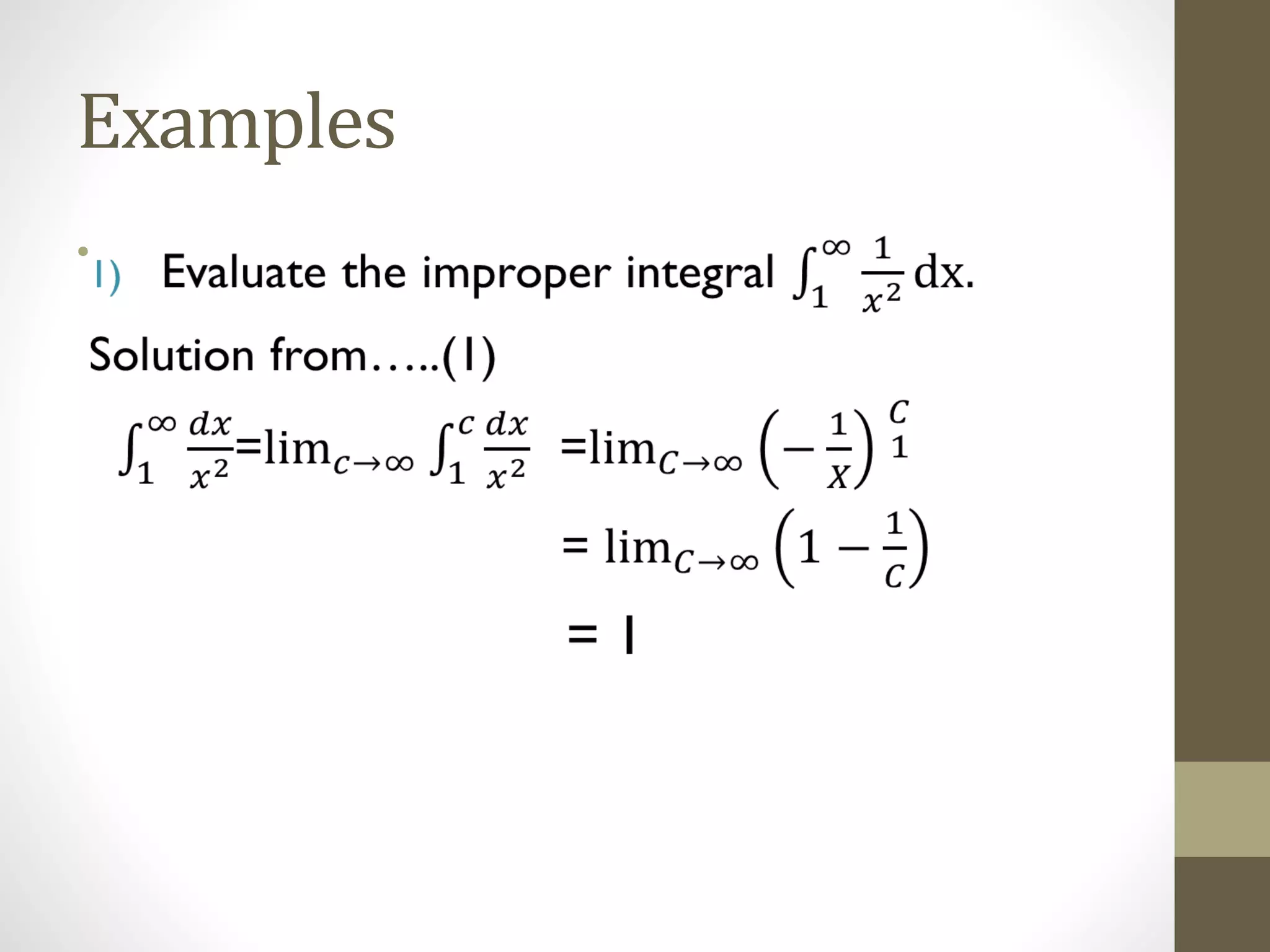 improper integrals | PPTX