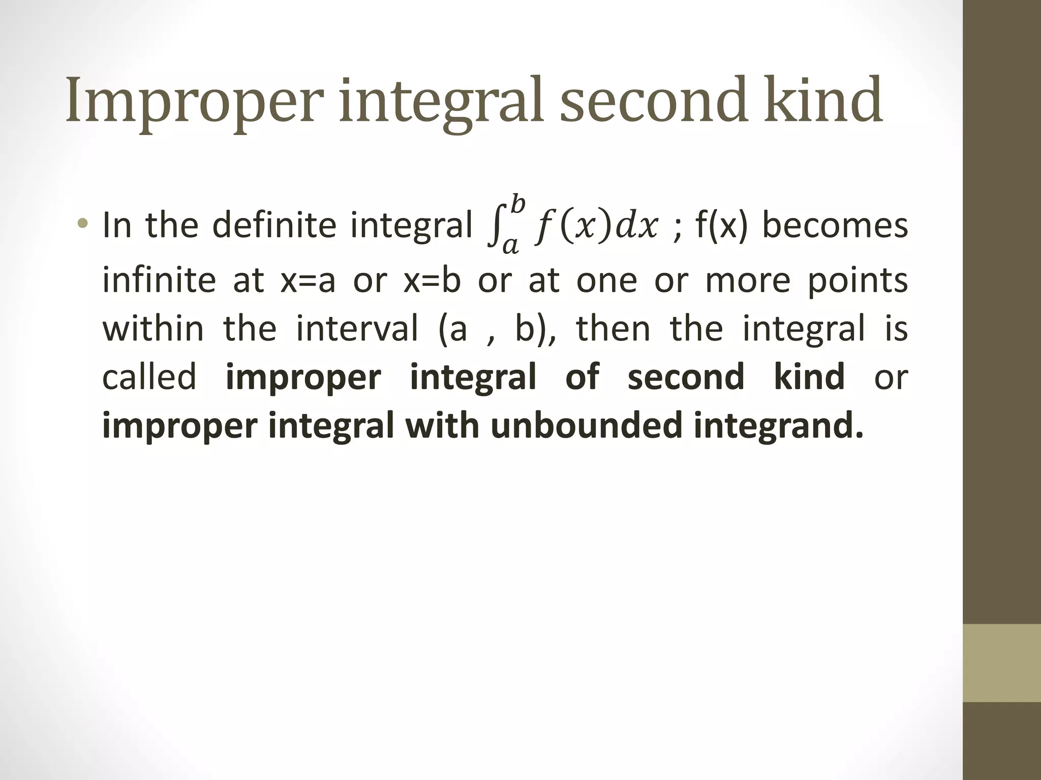 improper integrals | PPTX