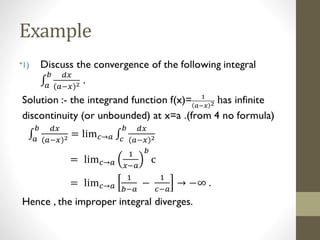 improper integrals | PPTX