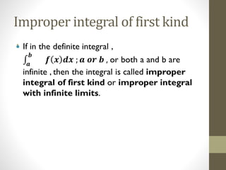 improper integrals | PPTX