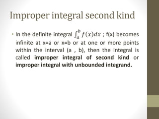 improper integrals | PPTX