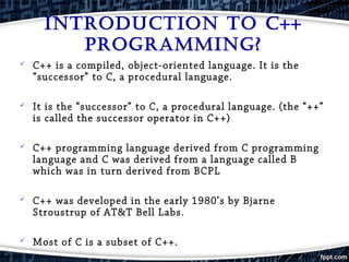 C and C++ Industrial Training Jalandhar | PPT