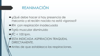 SÍNDROME DE ASPIRACIÓN DE MECONIO | PPTX