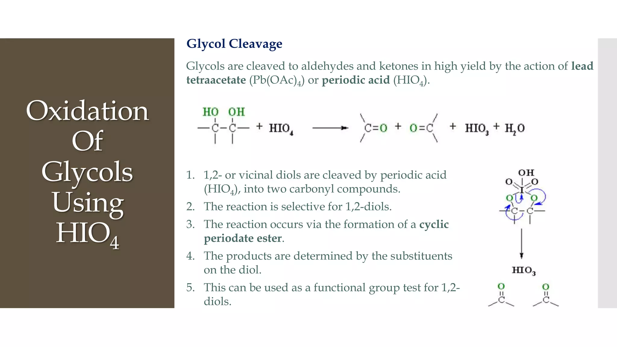 Oxidation Reagents Involving C-C Bond Cleavage | PPTX | Chemistry | Science