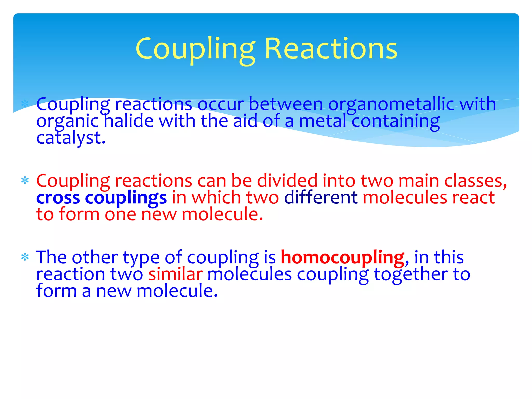 C-C Cross Coupling Reactions in Organic chemistry by Anthony crasto | PPTX