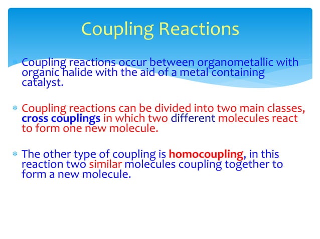 C-C Cross Coupling Reactions in Organic chemistry by Anthony crasto | PPTX