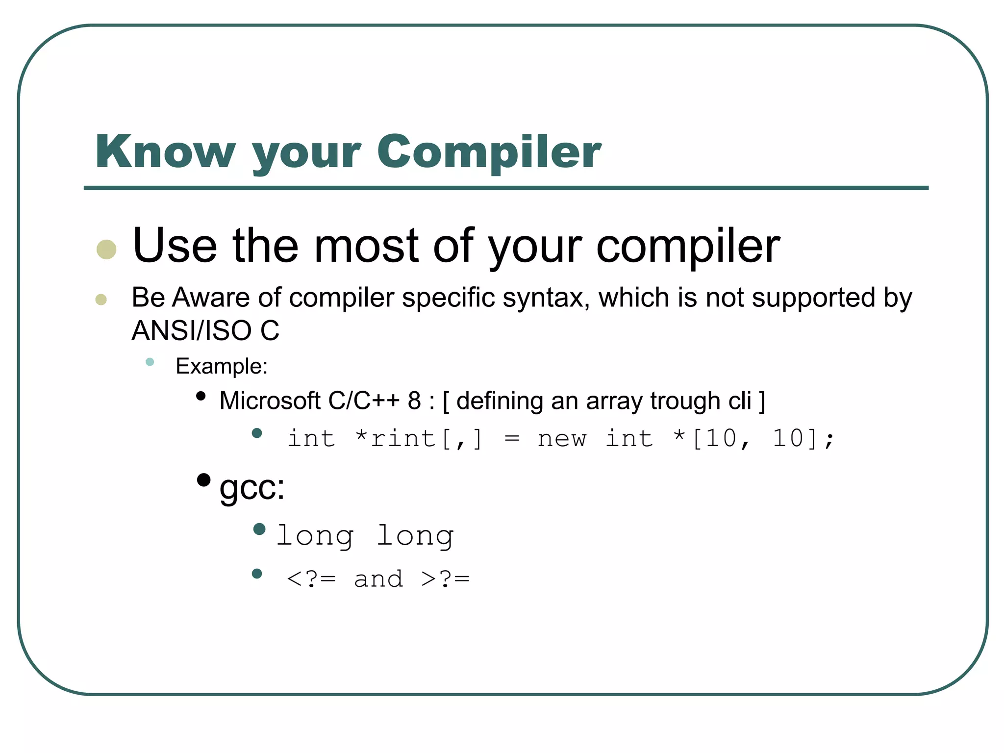 C compiler-ide | PPT
