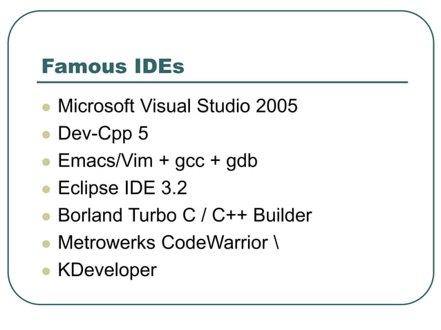 C compiler-ide | PPT