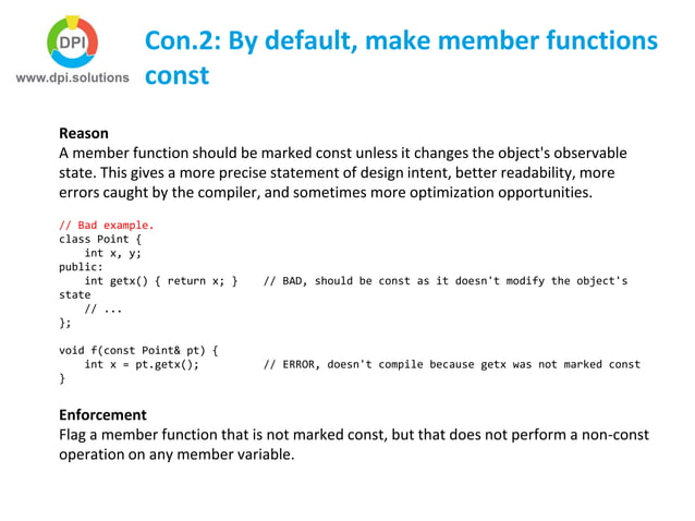 закон иерархических компенсаций седова и C Core Guidelines Ppt