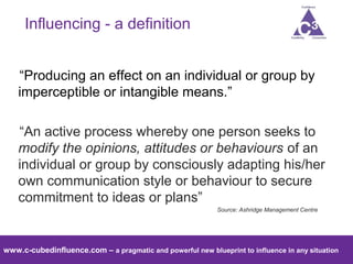 C cubed Influence - THE blueprint to influence in any situation | PPT