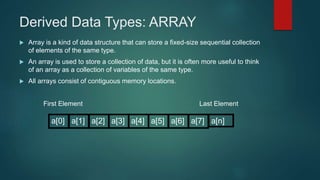 C data types, arrays and structs | PPT