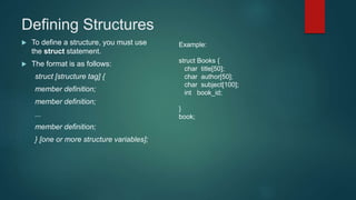 C data types, arrays and structs | PPT