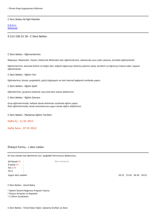 C ders-notlari | PDF