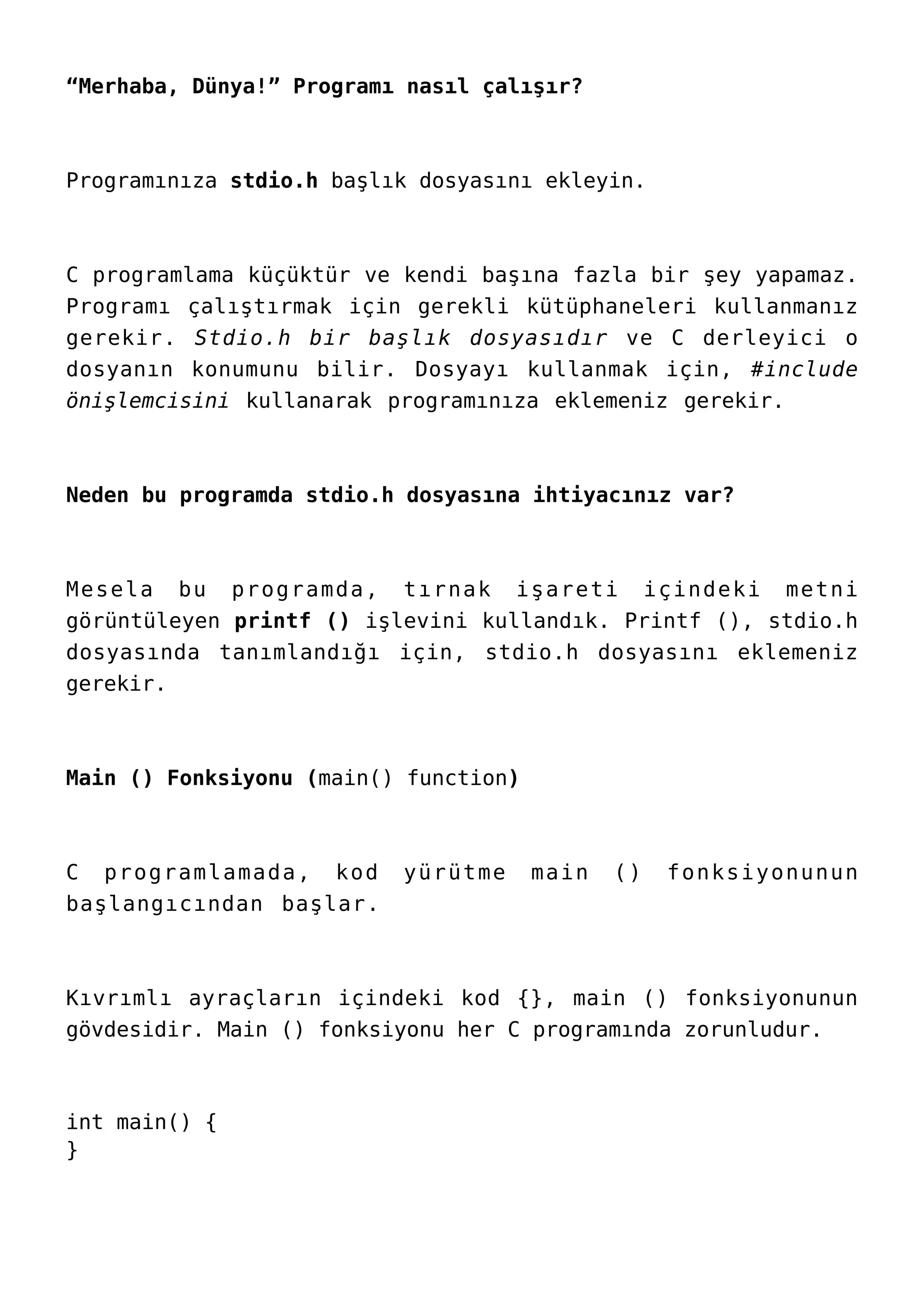 C dilini-taniyalim | PDF