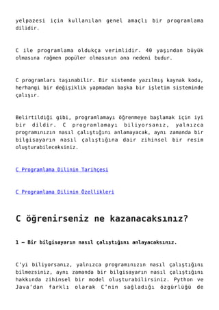 C dilini-taniyalim | PDF