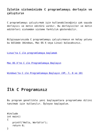 C dilini-taniyalim | PDF