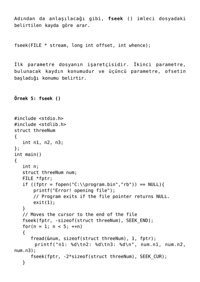 C dosya-isleme | PDF