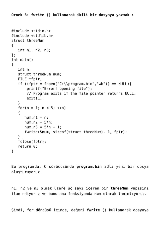 C dosya-isleme | PDF
