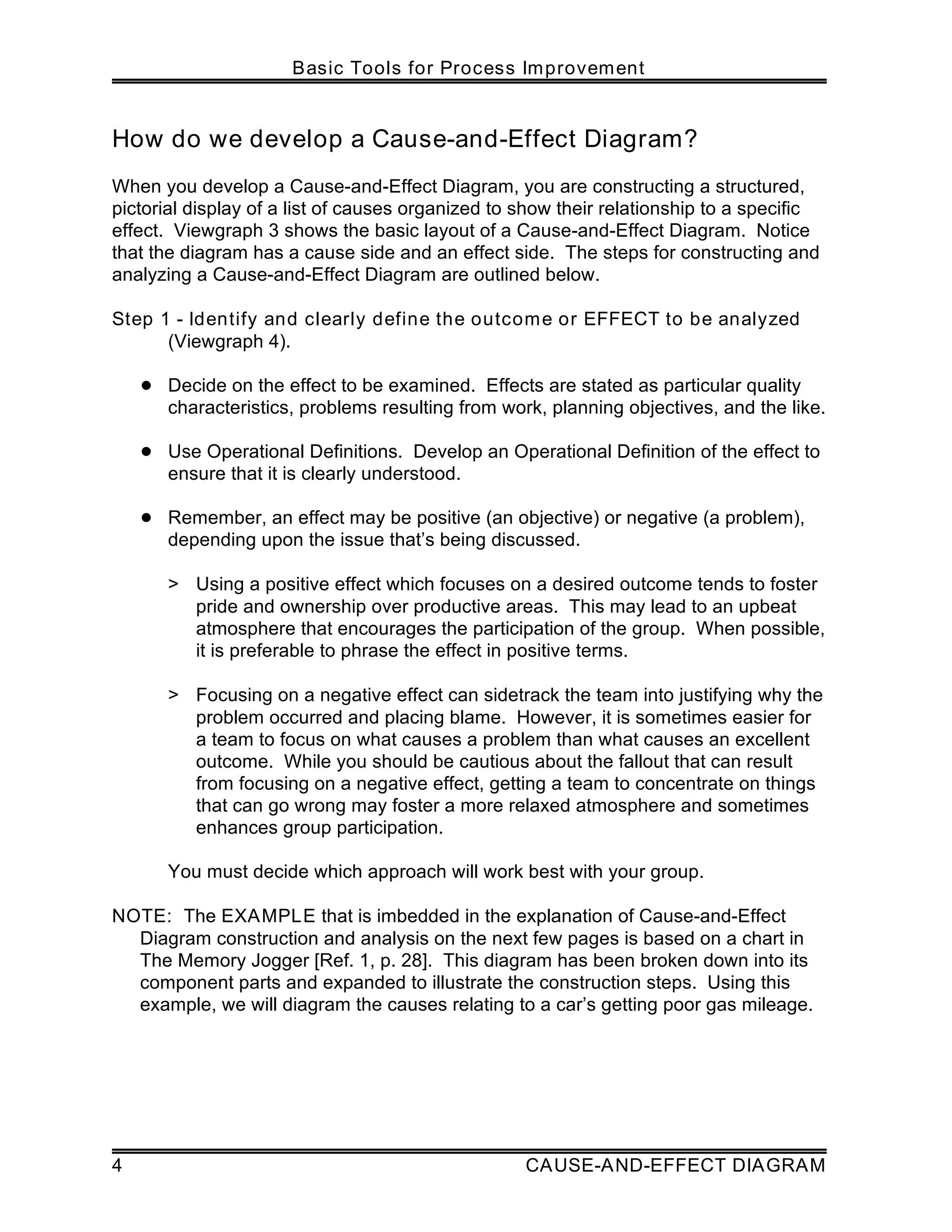 Cause and Effect Diagram | PDF