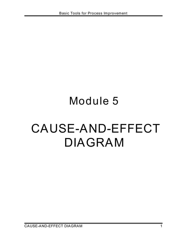 Cause and Effect Diagram | PDF | Chemistry | Science