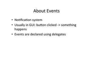 C# Delegates and Event Handling | PDF