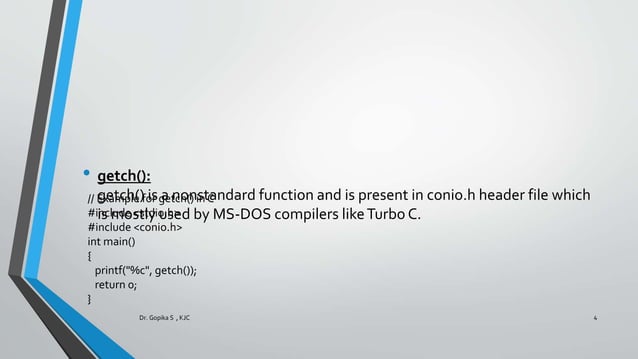 C Formatted And Unformatted Input And Output Constructs Pptx Programming Languages Computing 6051