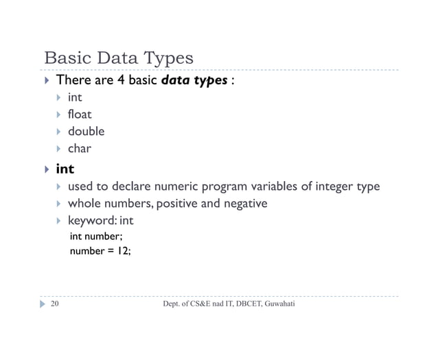 C fundamentals | PPT | Free Download