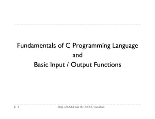 C fundamentals | PPT