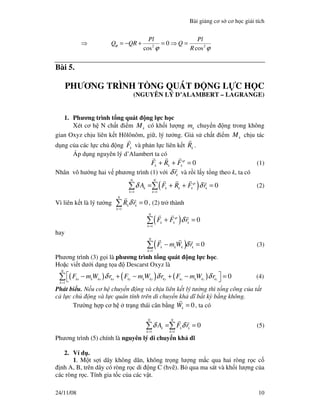 Cơ học lí thuyết | PDF