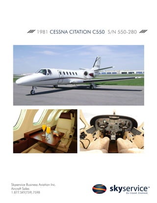 Private Jet For Sale: 1981 Cessna Citation II - Skyservice | PDF