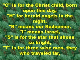 C-H-R-I-S-T-M-A-S | PPTX
