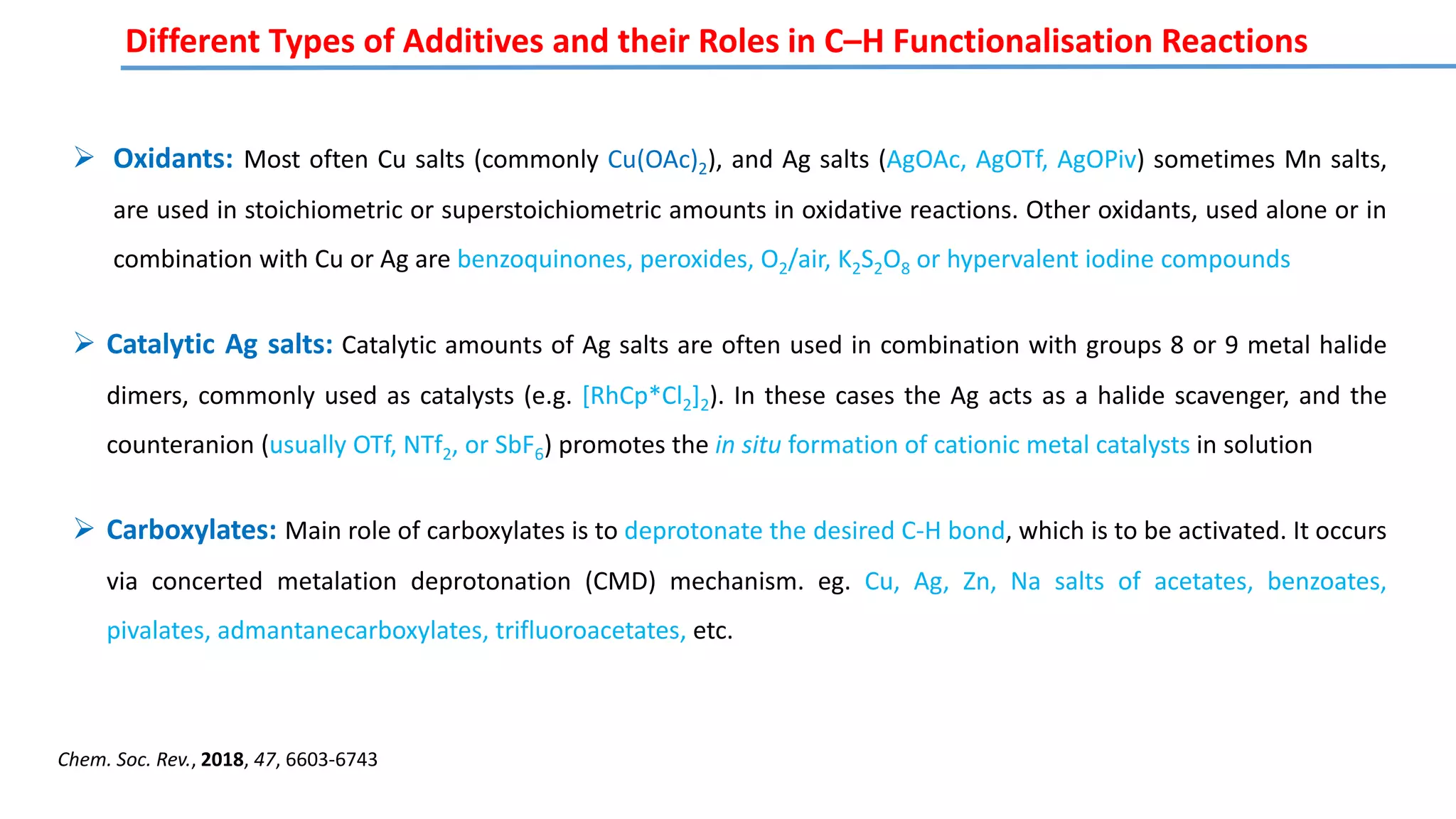 C-H Activation and Functionalization | PPTX