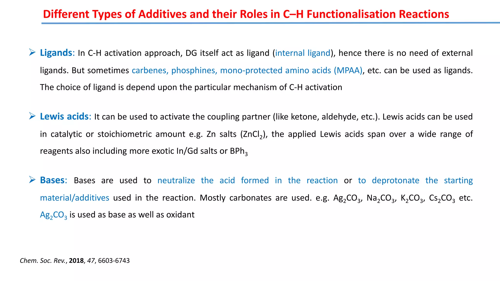 C-H Activation and Functionalization | PPTX