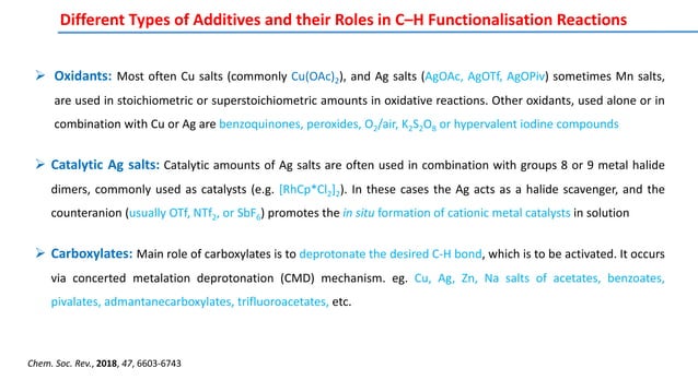 C H Activation And Functionalization Pptx Chemistry Science