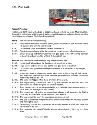 C-Hero Man Overboard Rescue Procedures for Workboats | PDF
