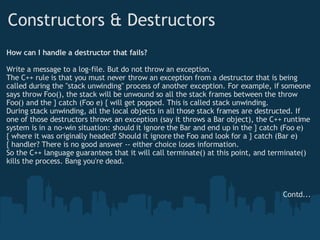 C++ Interview Questions | PPT | Programming Languages | Computing