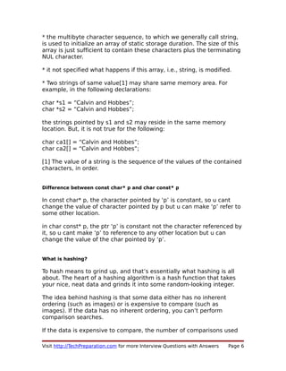 C interview-questions-techpreparation | PDF