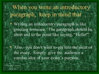 C introductory-paragraphs | PPT