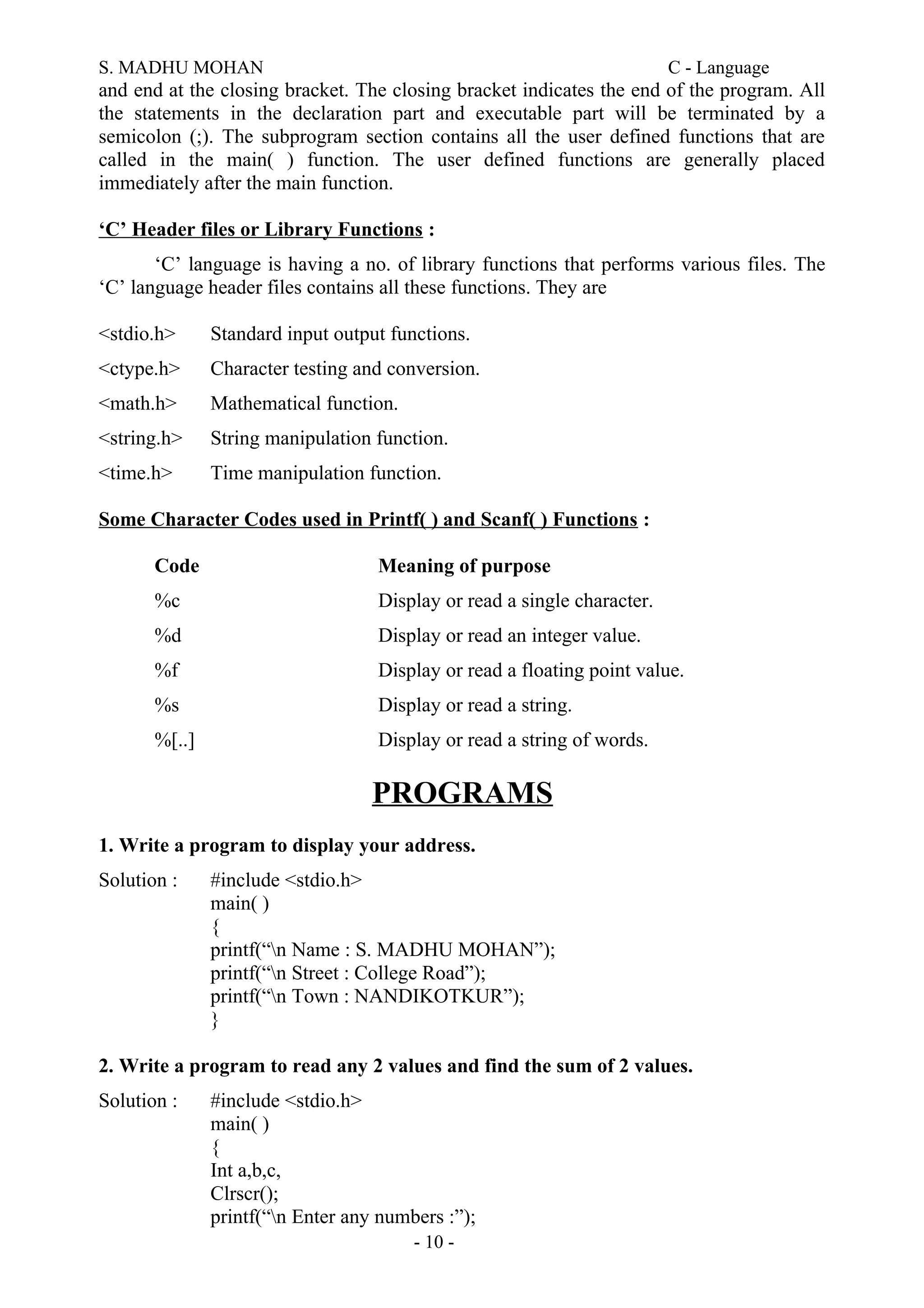 C language | DOC | Programming Languages | Computing
