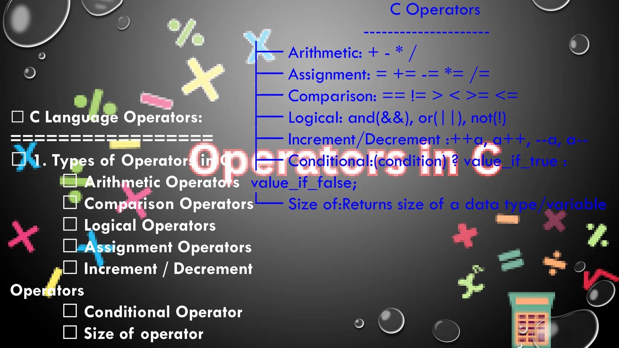 C bascice langage and small example with | PPTX