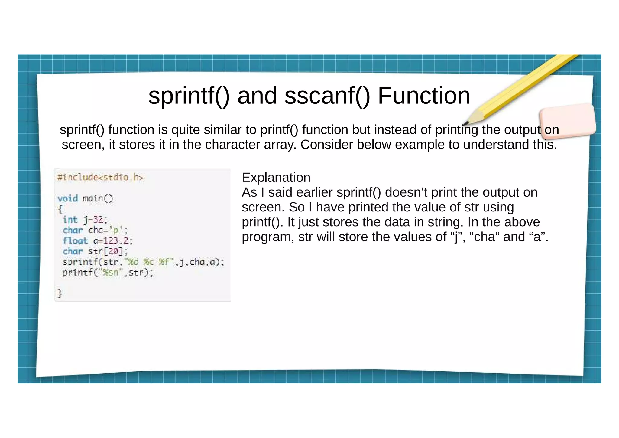 Managing I/O operations In C- Language | PDF