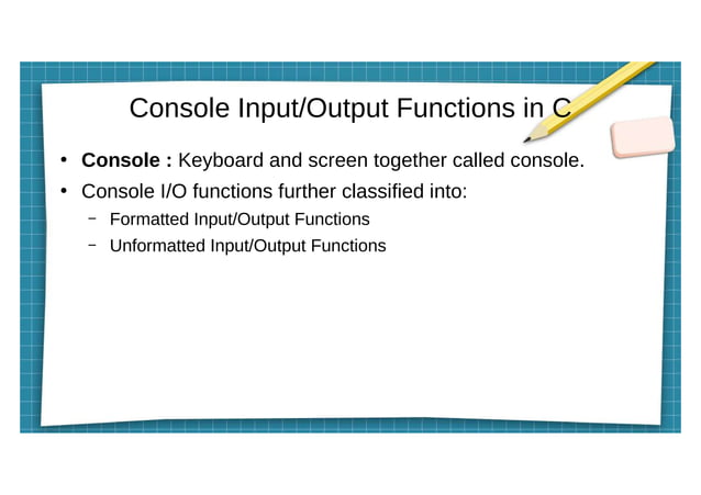Managing I/O operations In C- Language | PDF