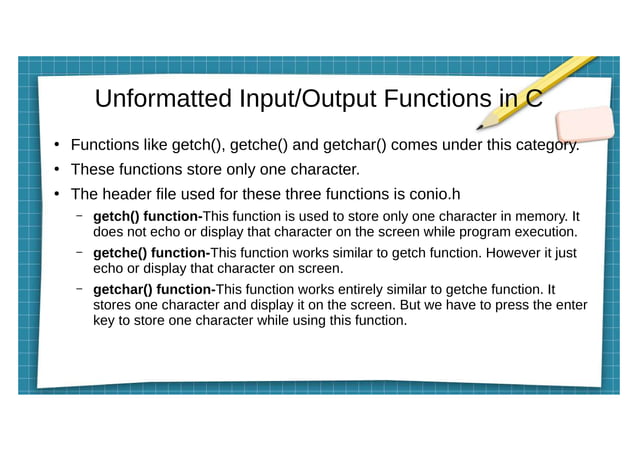 Managing I/O operations In C- Language | PDF