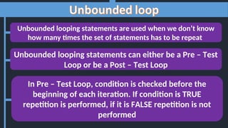 C Programming Looping Statements For BCA Students | PPT