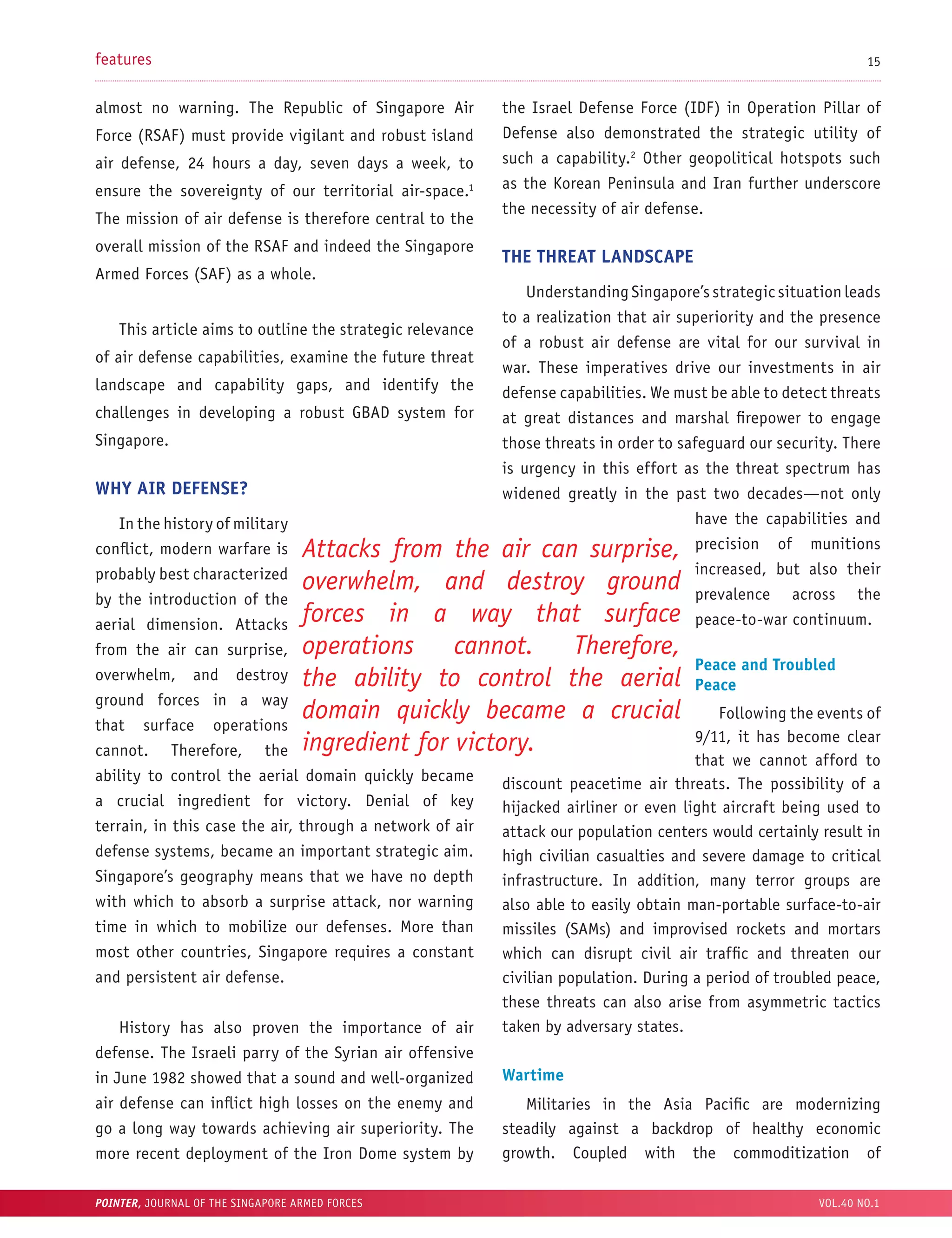The Future of Singapore’s Ground-Based Air Defense | PDF
